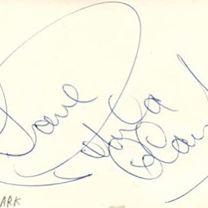 Petula Clark British Singer Actress Music Autographed Signed Index Card JSA COA