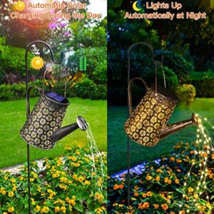 Afootry Solar Watering Can with Lights,Solar Outdoor Garden Decor Waterproof Large Hanging Lantern Landscape Lights Outside Decorations for Yard Clearance Porch Patio Pathway Gardening Gift