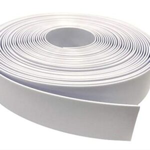 2" Wide Vinyl Strap for Patio Pool Lawn Garden Furniture 20' Roll_ Make Your Own Replacement Straps. Plus - 20 Free Fasteners! (201 White)