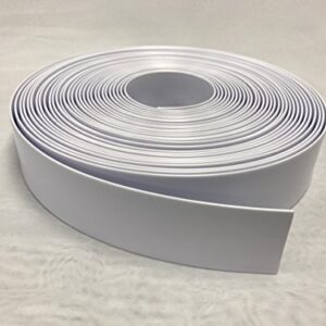 2" Wide Vinyl Strap for Patio Pool Lawn Garden Furniture 20' Roll_ Make Your Own Replacement Straps. Plus - 20 Free Fasteners! (201 White)