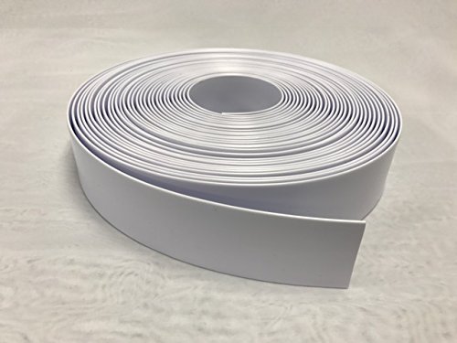 2" Wide Vinyl Strap for Patio Pool Lawn Garden Furniture 20' Roll_ Make Your Own Replacement Straps. Plus - 20 Free Fasteners! (201 White)