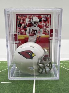 arizona nfl helmet shadowbox w/deandre hopkins card