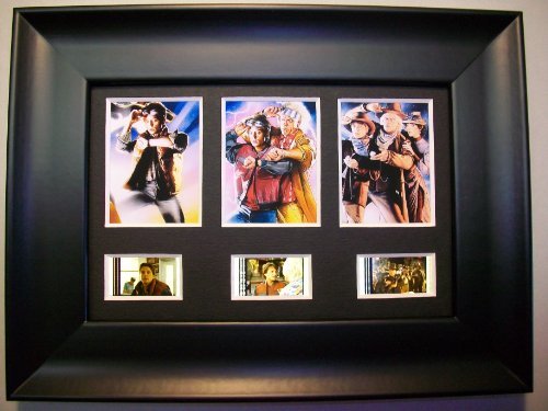 BACK TO THE FUTURE Framed Trio 3 Film Cell Display Collectible Movie Memorabilia Complements Poster Book Theater