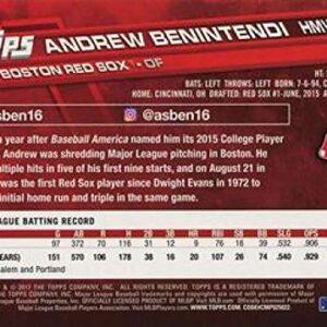 2017 Topps Holiday Megabox Snowflake #HMW140 Andrew Benintendi Rookie Card RC Red Sox NM-MT