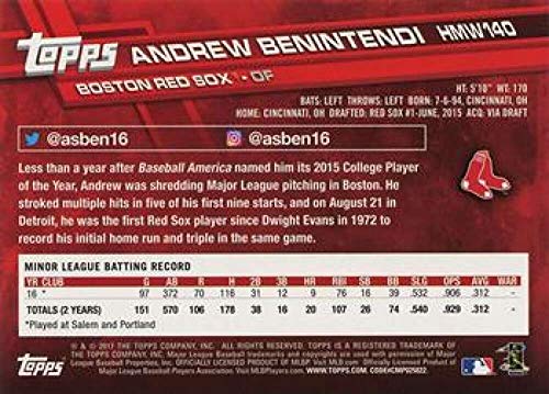 2017 Topps Holiday Megabox Snowflake #HMW140 Andrew Benintendi Rookie Card RC Red Sox NM-MT