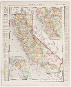 california with insets of southern & central regions (1899)