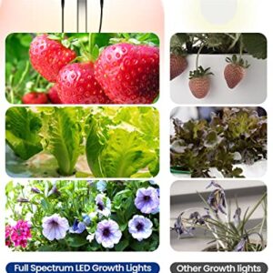 iDOO Hydroponics Growing System, 10 pods Indoor Herb Garden with LED Grow Light, Auto Timer Smart Garden, Water Shortage Alarm, 15'' Height Adjustable, 4.5L Water Tank