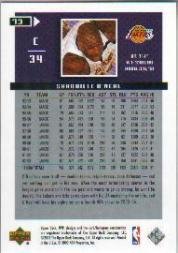 2003 Upper Deck MVP Silver Basketball Card (2003-04) #73 Shaquille O'Neal