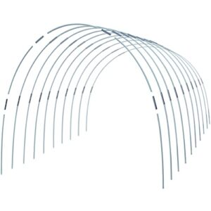 maxpace greenhouse hoops for diy 3.5ft or wider grow tunnel, rust-free fiberglass support hoops frame for garden fabric, diy plant support garden stakes, gardening supplies, 50pcs