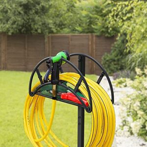 Coonoor Garden Hose Holder Hanger Water Hose Organizer Stand with Layer of Storage, Black