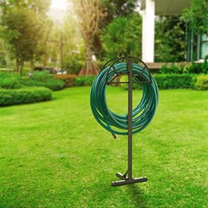 Coonoor Garden Hose Holder Hanger Water Hose Organizer Stand with Layer of Storage, Black