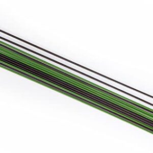 EESC2Y 10-PCs 15-3/4" Bendable Plastic Coated Metal Steel Garden Plant Support Stakes Sticks for Potted House Plants Indoor, Orchid Flower Stakes - Green