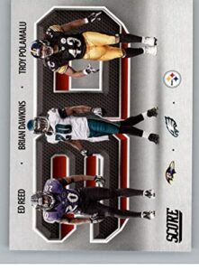 2021 score 3d #3 brian dawkins/ed reed/troy polamalu philadelphia eagles/baltimore ravens/pittsburgh steelers nfl football card nm-mt