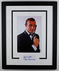 sean connery”james bond” autograph signed 007 photo framed 16×20 display b acoa loa