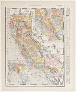 california with insets of southern & central regions (1911)