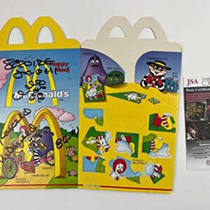 Squire Fridell signed McDonalds Happy Meal Box Ronald Mcdonald JSA Authentication