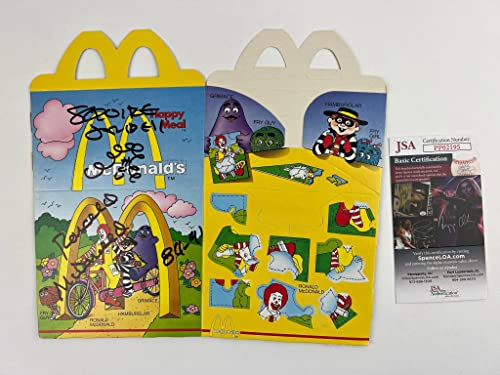 Squire Fridell signed McDonalds Happy Meal Box Ronald Mcdonald JSA Authentication