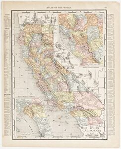 california with insets of southern & central regions (1911)