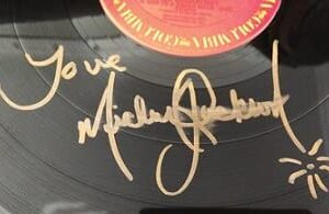 Paul McCartney Michael Jackson LP Autograph Rare with Certificate of Authenticity