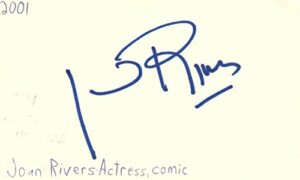 joan rivers actress comedian tv movie autographed signed index card jsa coa