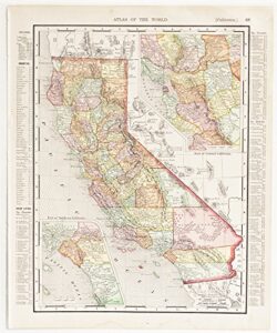 california with insets of southern & central regions (1900)