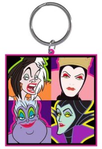 disney – jerry leigh keychain – villains soft touch pvc keyring