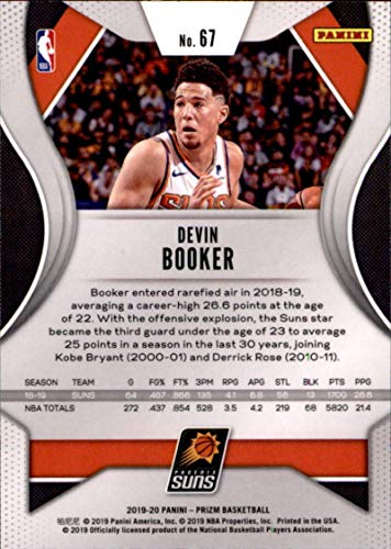 2019-20 Panini Prizm #67 Devin Booker Phoenix Suns Basketball Card