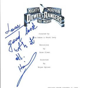 Haim Saban Signed Autographed MIGHTY MORPHIN POWER RANGERS Movie Script COA