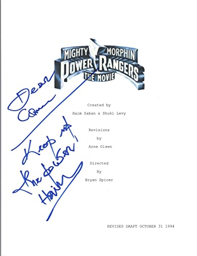 Haim Saban Signed Autographed MIGHTY MORPHIN POWER RANGERS Movie Script COA