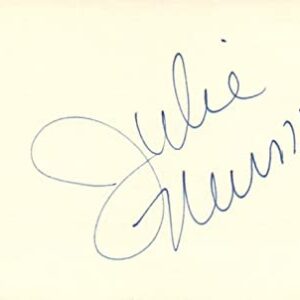 Julie Newmar Actress Singer Dancer 1976 TV Autographed Signed Index Card JSA COA