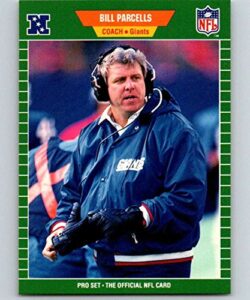 football nfl 1989 pro set #293 bill parcells/rc ny giants