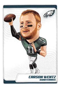 2019 nfl stickers collection #321 carson wentz philadelphia eagles fathead (small, thin, peelable official panini sticker football card)