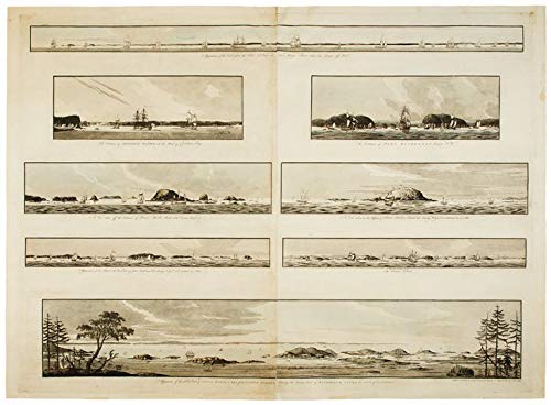 [8 Navigational Profiles near Nova Scotia: Appearance of the Land from the White Islands to St. Marys River taken two Leagues off Shore; The Entrance of Milford Haven at the Head of Chedabucto Bay; The Entrance of Port Bickerton bearing N. W.; A View take