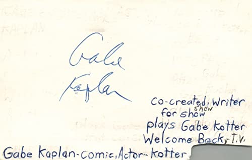 Gabe Kaplan Actor Welcome Back Kotter TV Autographed Signed Index Card JSA COA