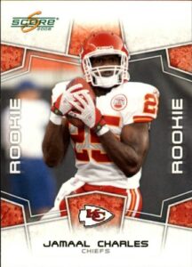 2008 score football rookie card #384 jamaal charles