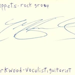 Curt Kirkwood Vocalist Guitarist Meat Puppets Rock Signed Index Card JSA COA