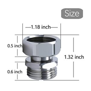 G-Sunny Garden Hose Swivel Adapter, 3/4" GHT Solid Brass Hose Connectors Adapters,3/4 GHT Female x 3/4 GHT Male Hose Adapter