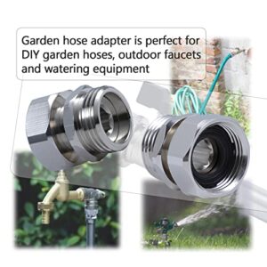 G-Sunny Garden Hose Swivel Adapter, 3/4" GHT Solid Brass Hose Connectors Adapters,3/4 GHT Female x 3/4 GHT Male Hose Adapter