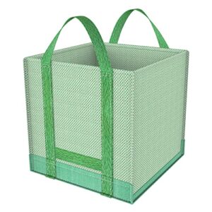 reusable yard waste bags/lawn bags/leaf bags, collapsible garden bag, pop up garden bag, heavy duty woven polypropylene bag, double bottom design reinforced carry handles(1-pack 32gallons )