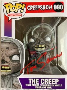 creepshow the creep signed autographed (red version) by tom savini funko pop vinyl figure