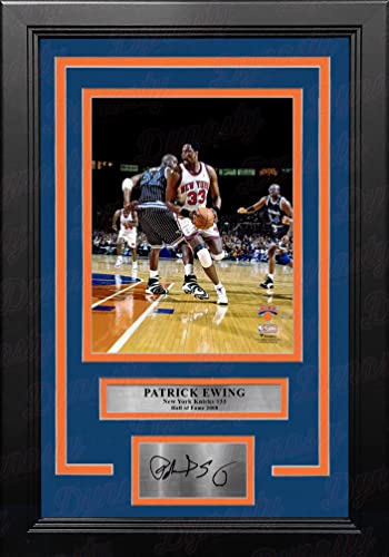 Patrick Ewing v. Shaquille O'Neal New York Knicks 8" x 10" Framed Basketball Photo with Engraved Autograph