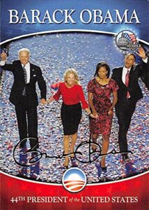 barack obama & michelle obama trading card (44th president of the united states, with the biden’s) merrick mint #31