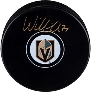 william karlsson vegas golden knights autographed hockey puck – autographed nhl pucks