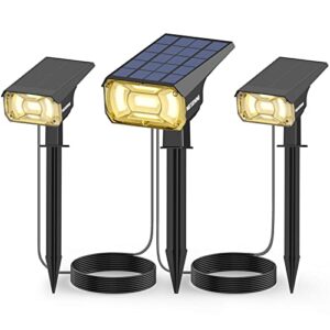 100led solar spotlights power 2pcs 40led non-solar outdoor lights for palm trees,ip68 waterproof solar lights outdoor garden auto on/off,3-in-1 solar powered solar spot lights outdoor landscape lights