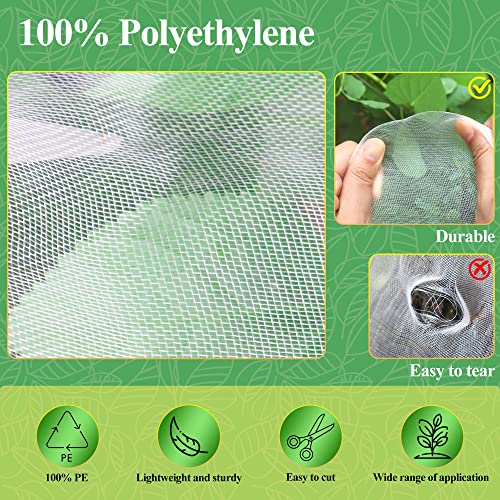 2 Pack Garden Netting 8 x 24Ft JORKING Plant Cover Ultra-Fine Garden Mesh Netting Protection from Mosquito Bird Pest Barrier Net Row Cover Protection for Plant, Fruit, Vegetable and Flowers