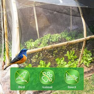 2 Pack Garden Netting 8 x 24Ft JORKING Plant Cover Ultra-Fine Garden Mesh Netting Protection from Mosquito Bird Pest Barrier Net Row Cover Protection for Plant, Fruit, Vegetable and Flowers