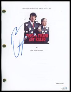 penn jillette”penn & teller get killed” autograph signed script screenplay acoa