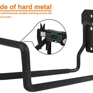 Metal Garden Hose Holder - Heavy Duty Hose Hanger Wall Mounted Water Hose Holder for Outside Yard, Durable Hose Hooks Ideal for Water Hose, Extension Cords (1pc Black)