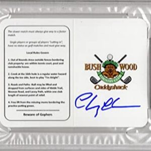 Chevy Chase Autographed Signed Caddyshack Scorecard with PSA/DNA Gade 10 and Authentication