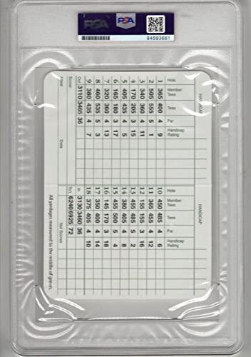 Chevy Chase Autographed Signed Caddyshack Scorecard with PSA/DNA Gade 10 and Authentication